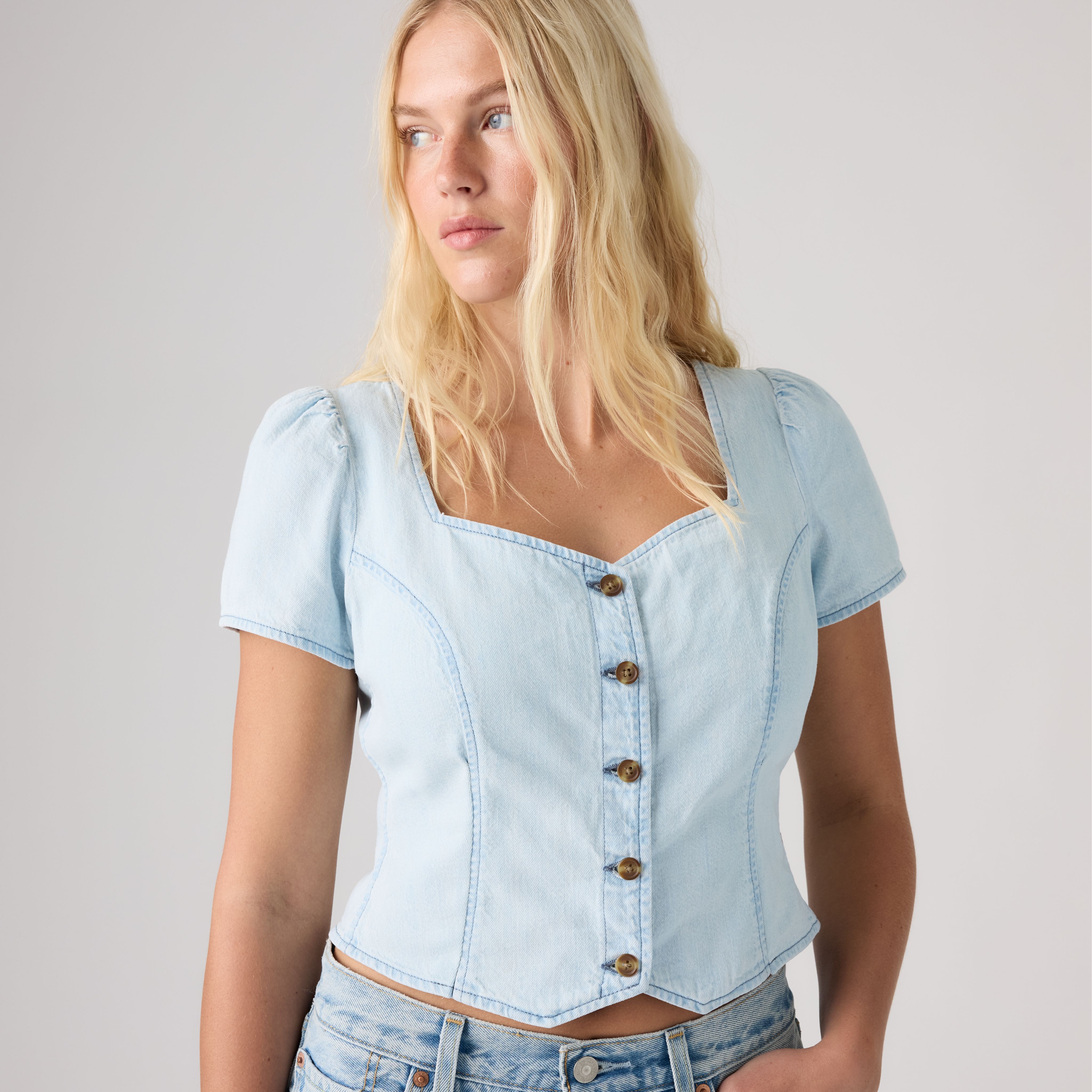 LEVI'S LEVI'S Miette Short-Sleeve Denim Top